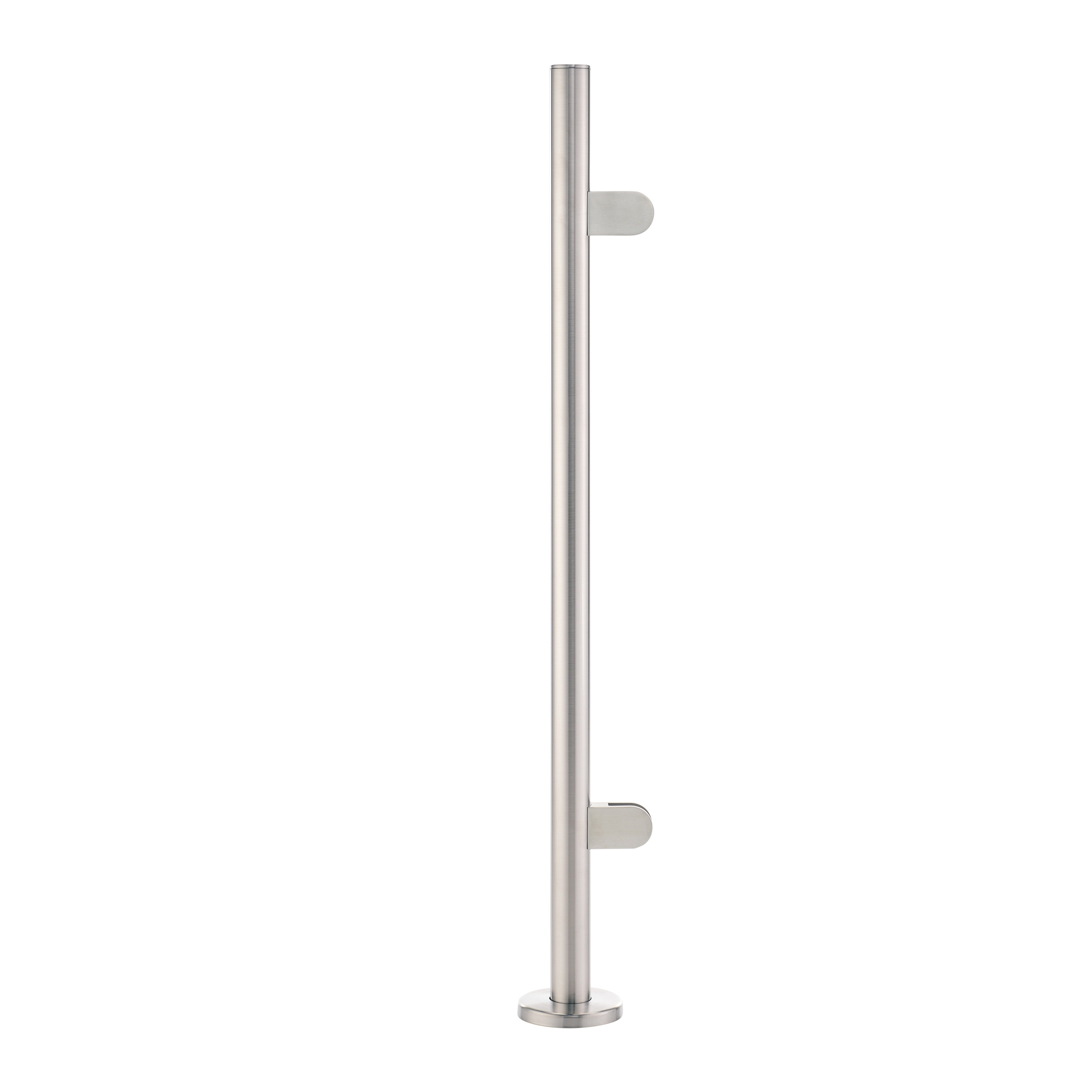 Round Stainless Steel Baseplate Post – Future Glass Railing